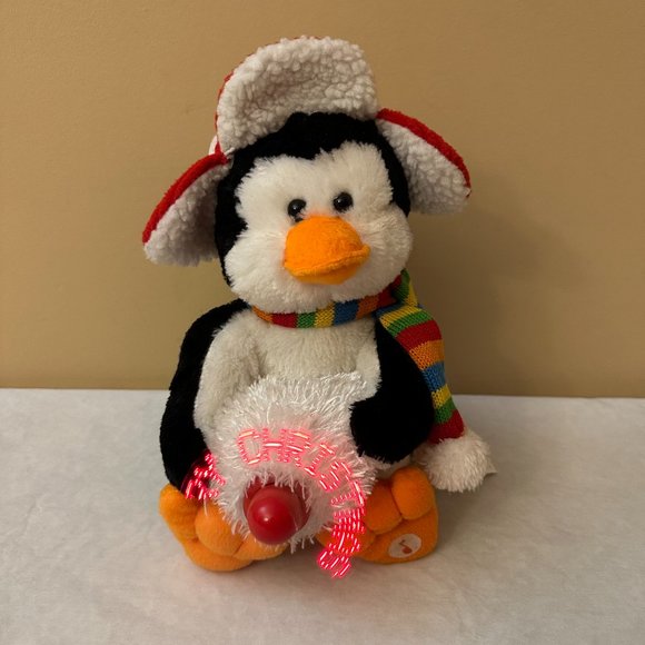 Holiday | 11 Singing And Dancing Christmas Penguin With Led Fan Sings ...